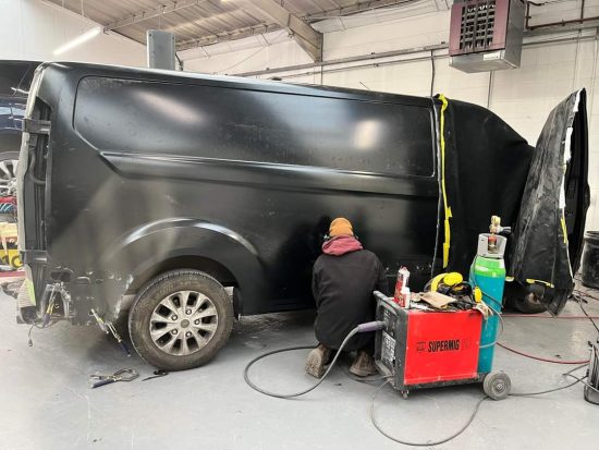 Ford Transit new side fitted for Exeter Customer